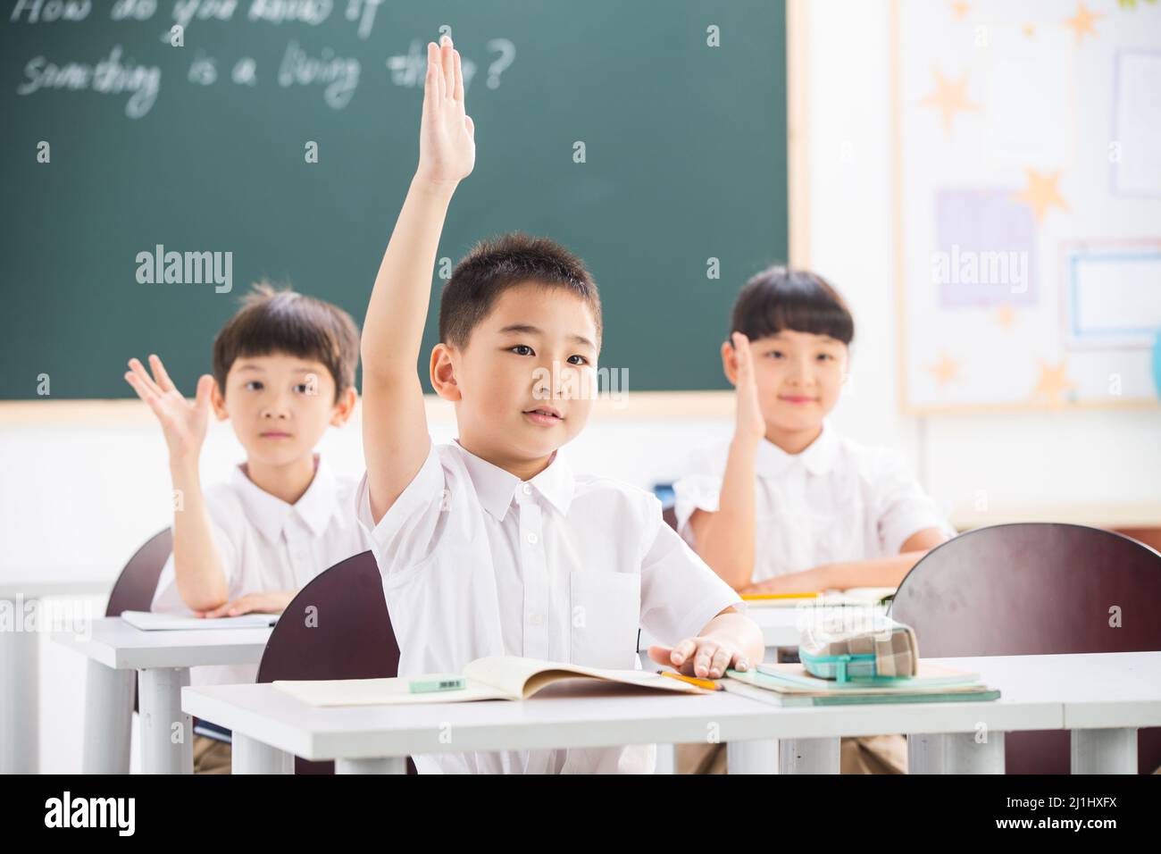 Elementary school students in class Stock Photo - Alamy