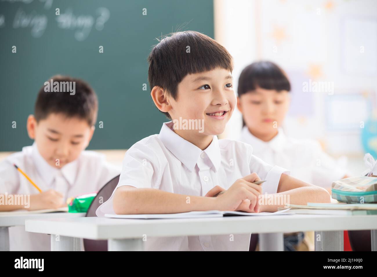 Elementary school students in the classroom learning Stock Photo - Alamy
