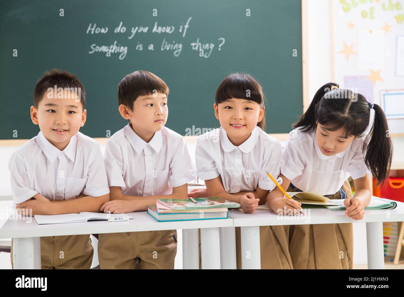 Elementary school students in the classroom learning Stock Photo - Alamy