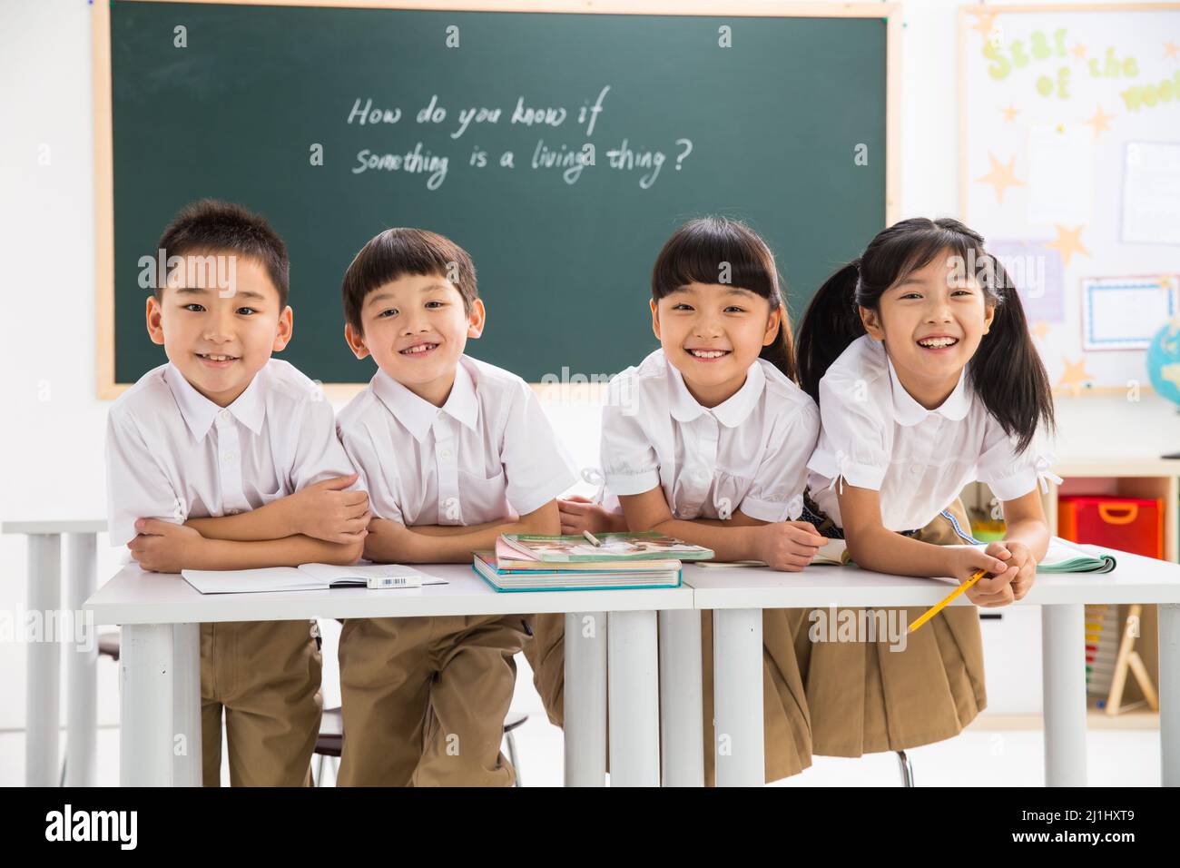 Elementary school students in the classroom learning Stock Photo - Alamy