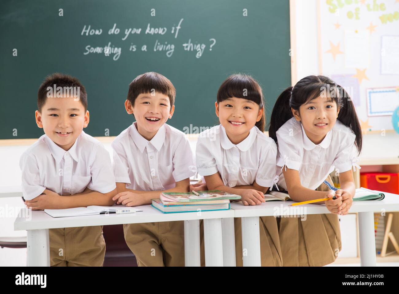Elementary school students in the classroom learning Stock Photo - Alamy