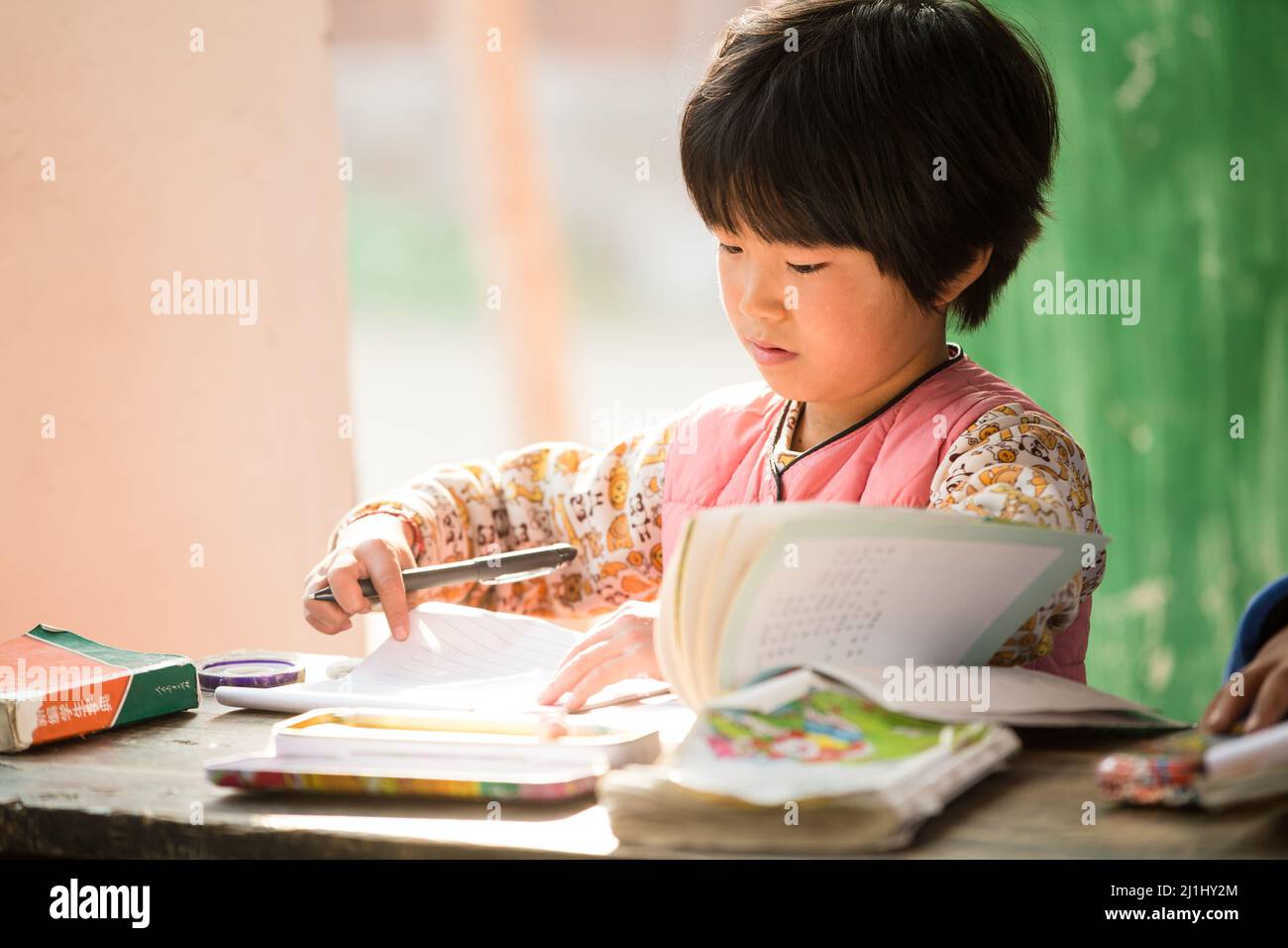 Elementary school in rural primary school girls Stock Photo - Alamy