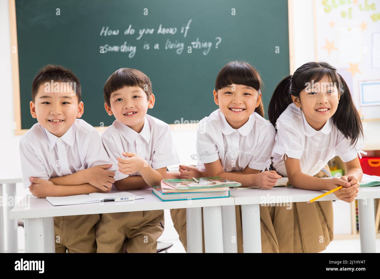 Elementary school students in the classroom learning Stock Photo - Alamy