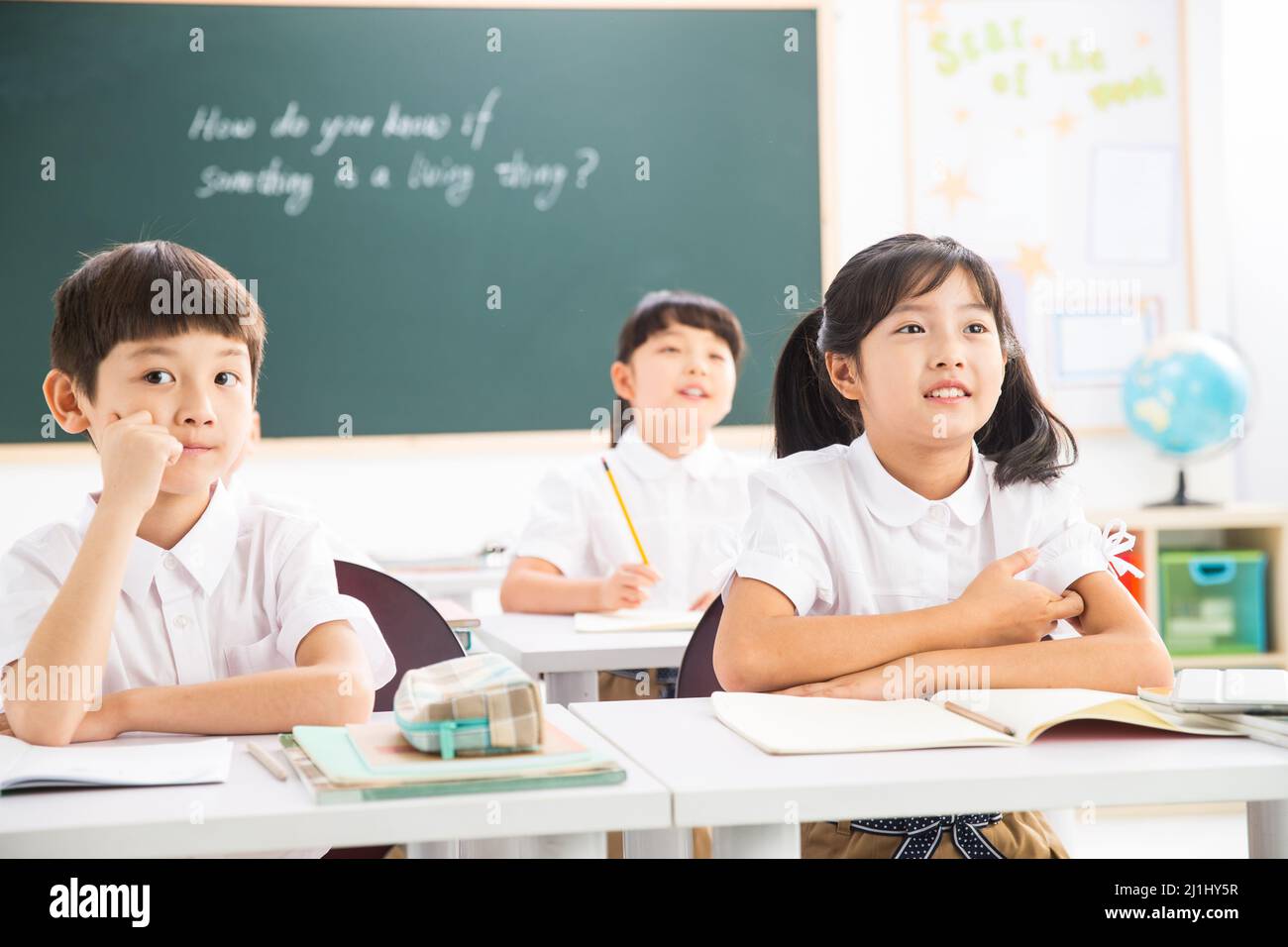 Elementary school students in the classroom learning Stock Photo - Alamy