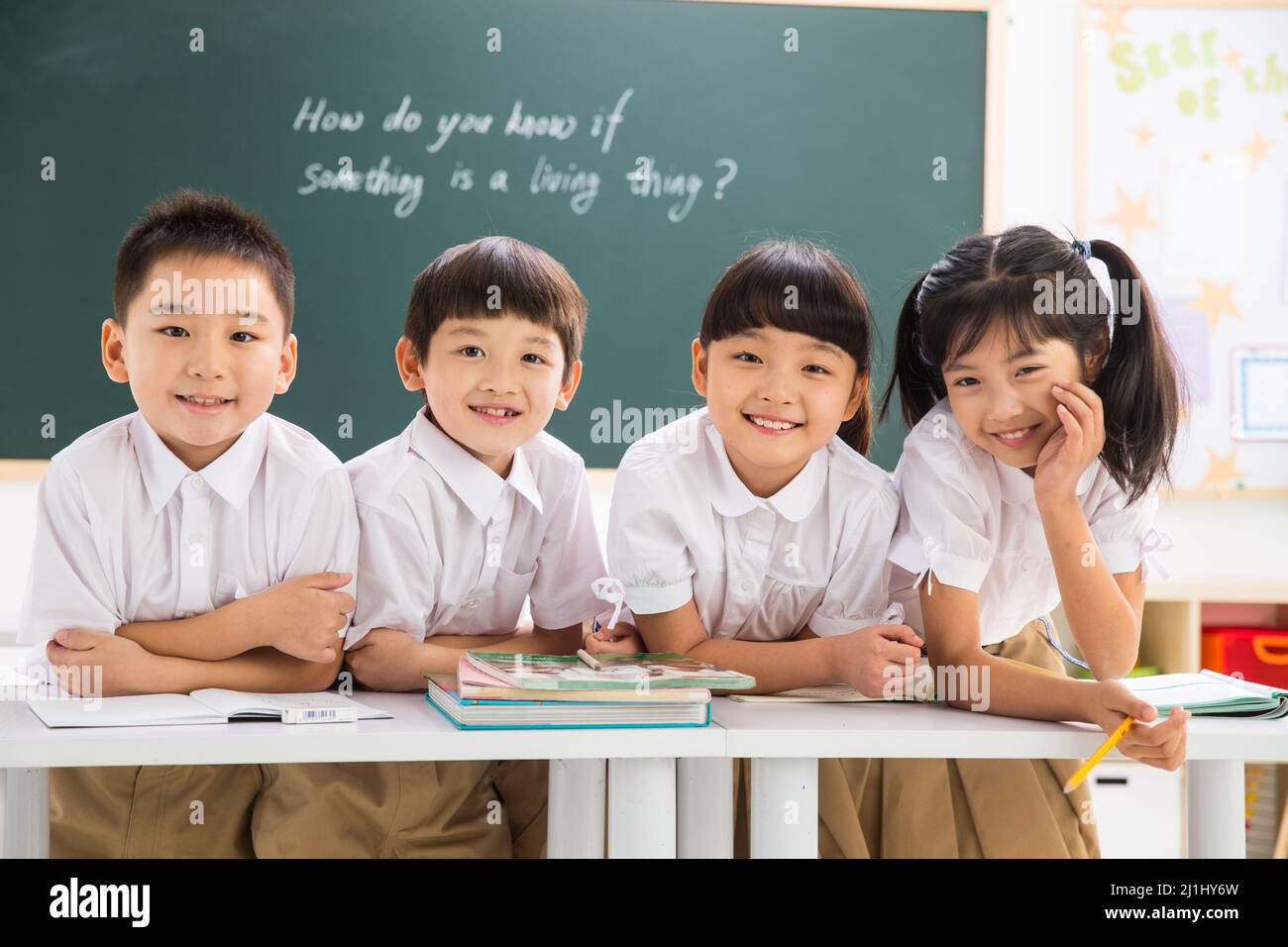 Elementary school students in the classroom learning Stock Photo - Alamy