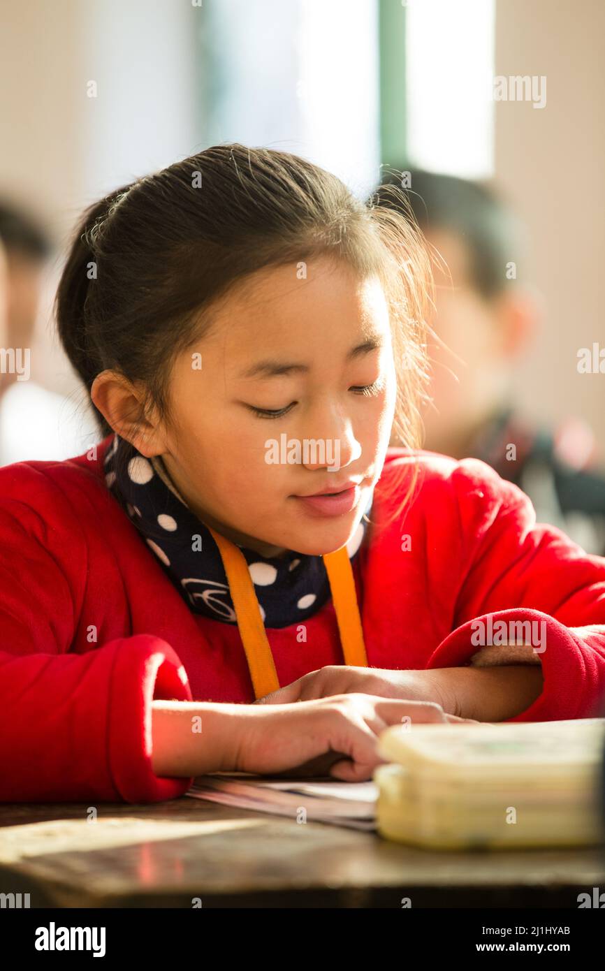 Elementary school in rural primary school girls Stock Photo - Alamy