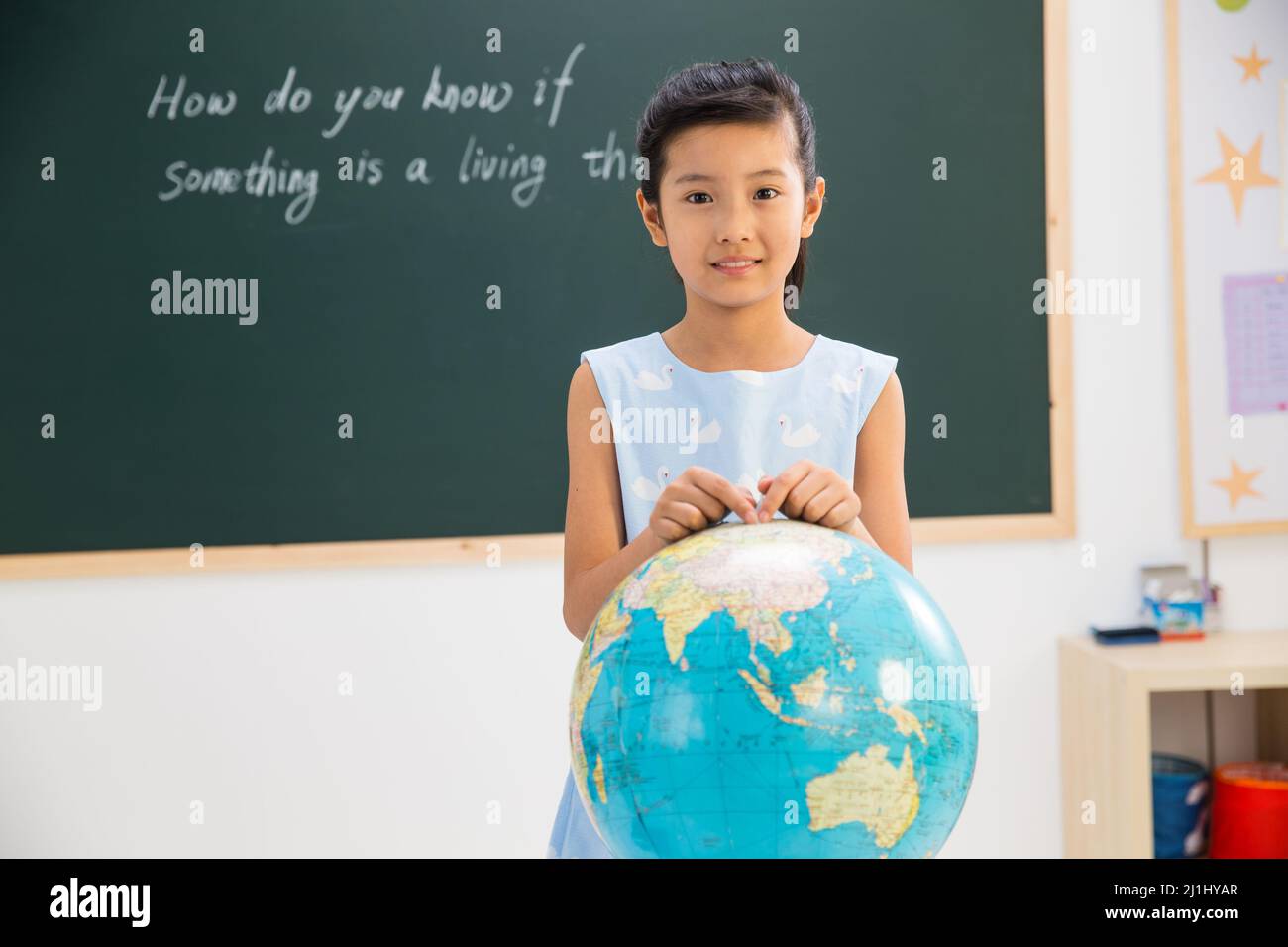 Primary school girls in the classroom Stock Photo - Alamy