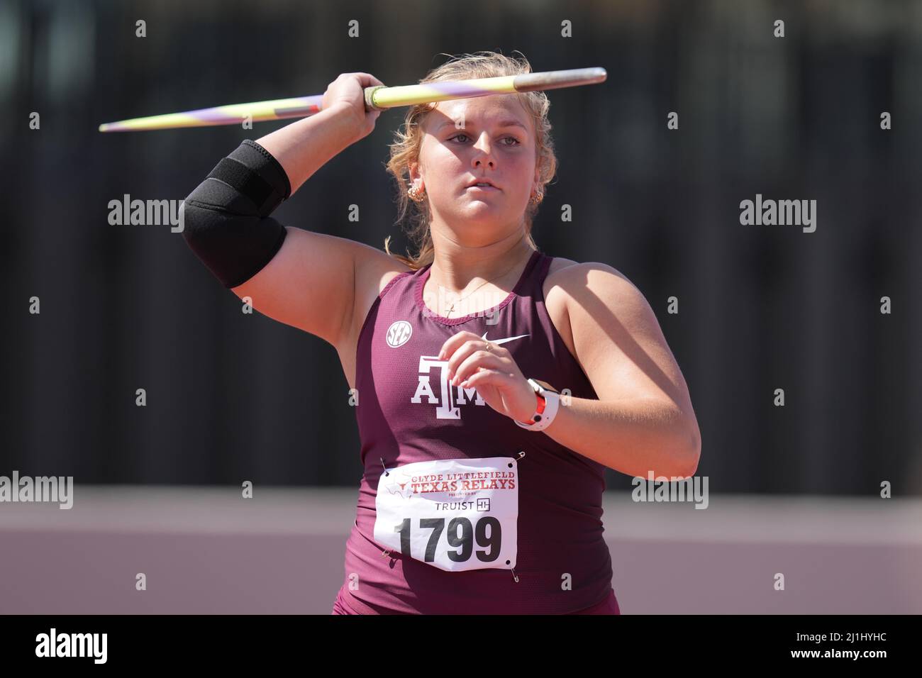 Katelyn Fairchild of Texas A&M places sixth in the women's javelin at ...