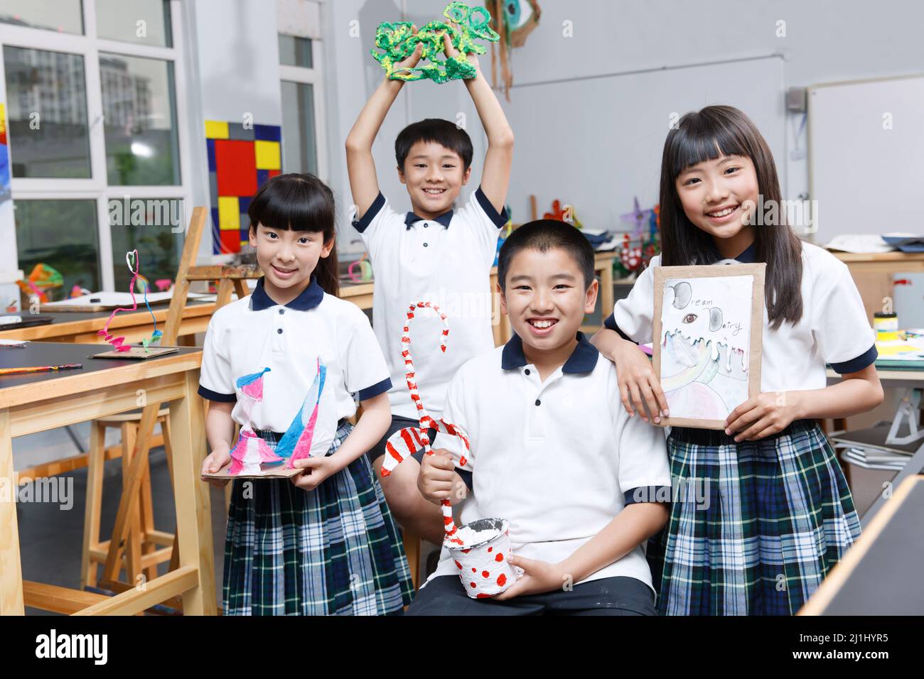 Elementary school students Stock Photo - Alamy