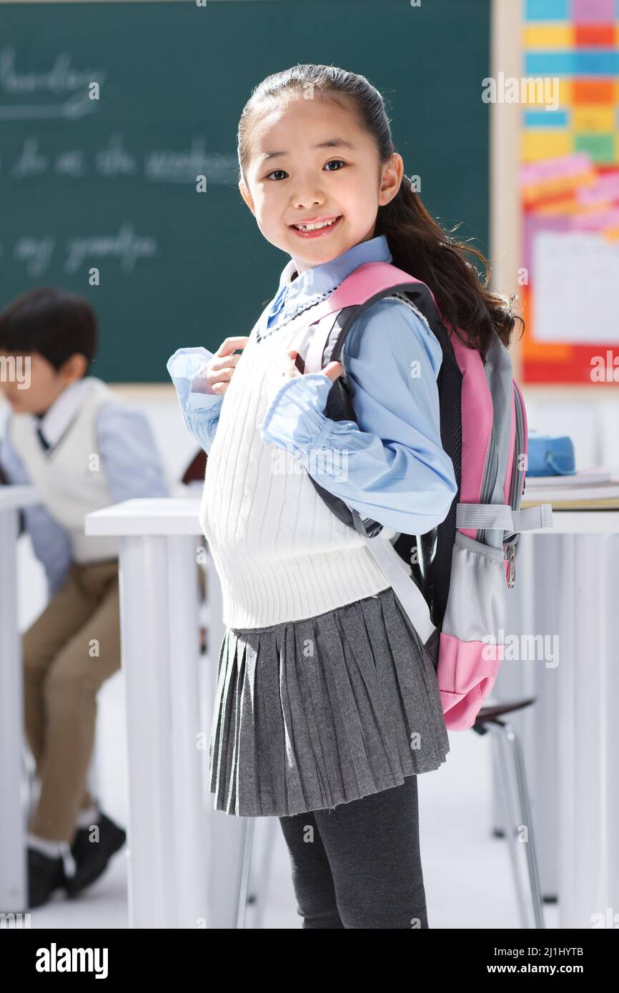 Elementary school students in class Stock Photo - Alamy