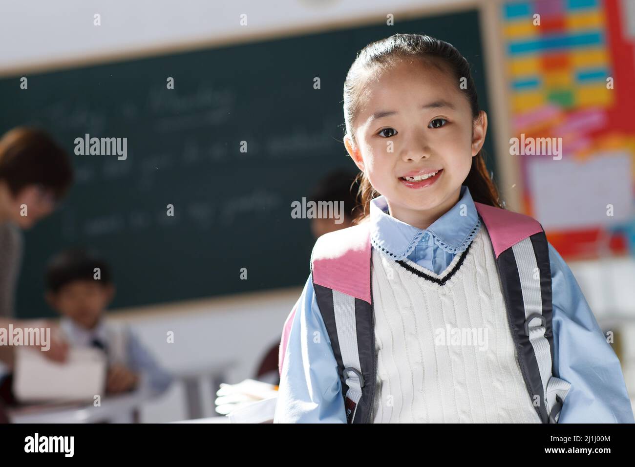 Elementary school students in class Stock Photo - Alamy