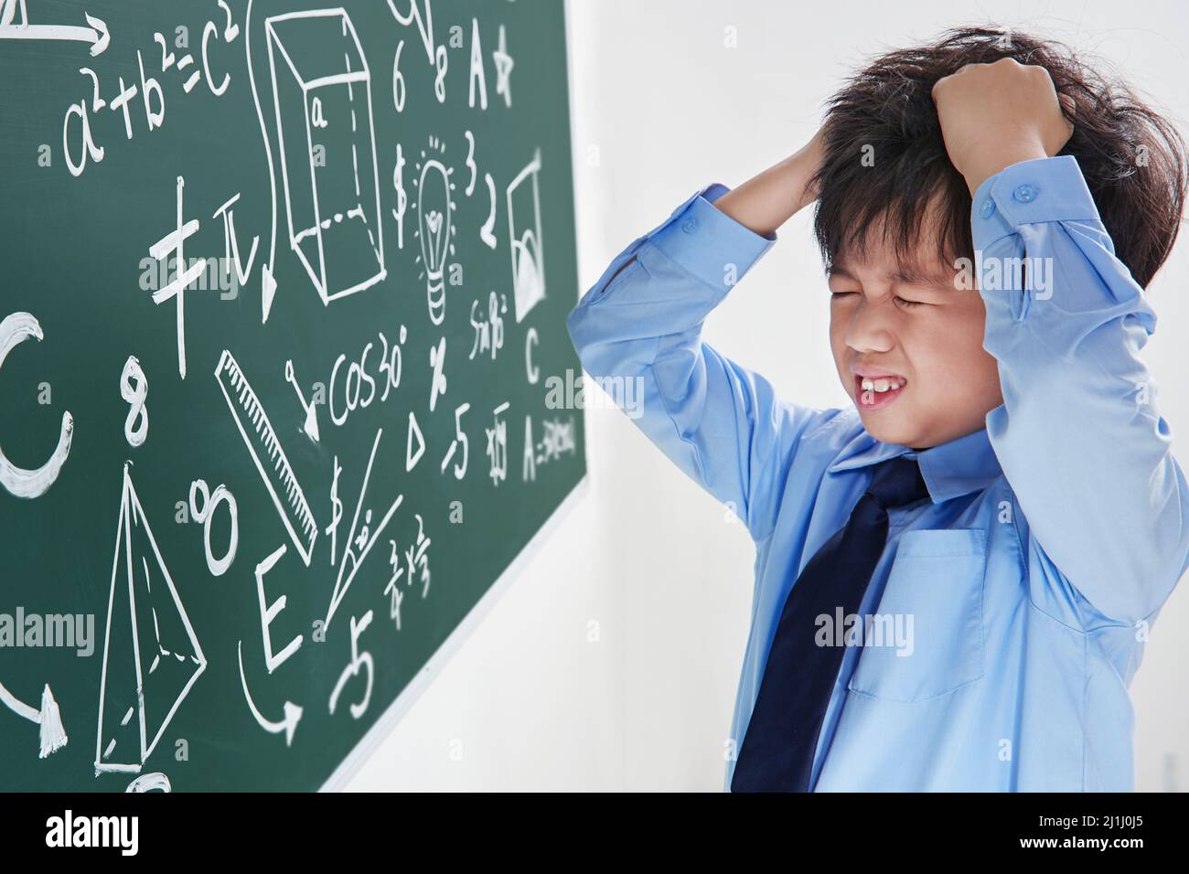 Primary school boys were math problem posed Stock Photo - Alamy