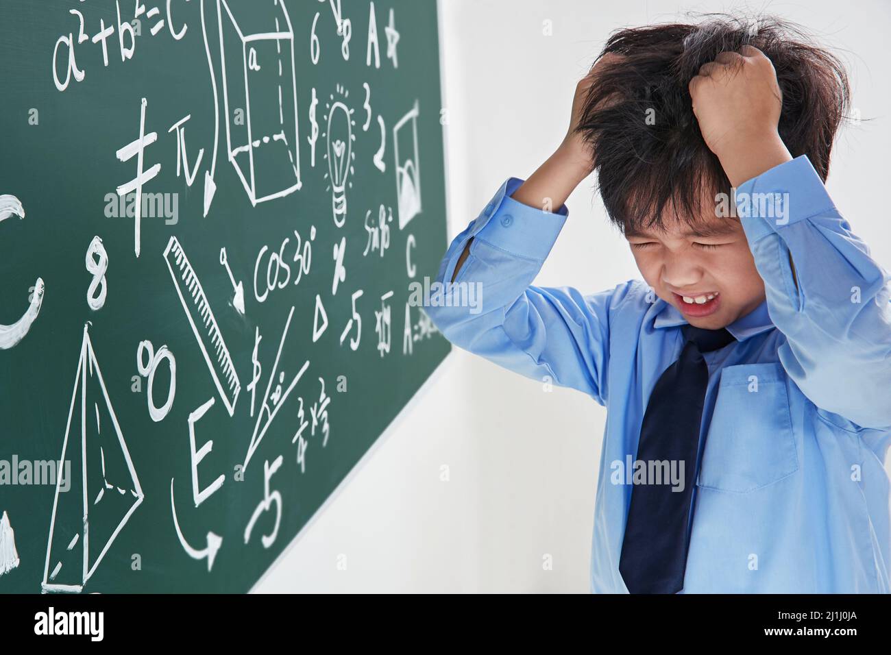 Primary school boys were math problem posed Stock Photo - Alamy