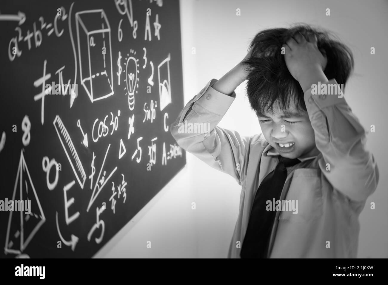 Primary school boys were math problem posed Stock Photo - Alamy