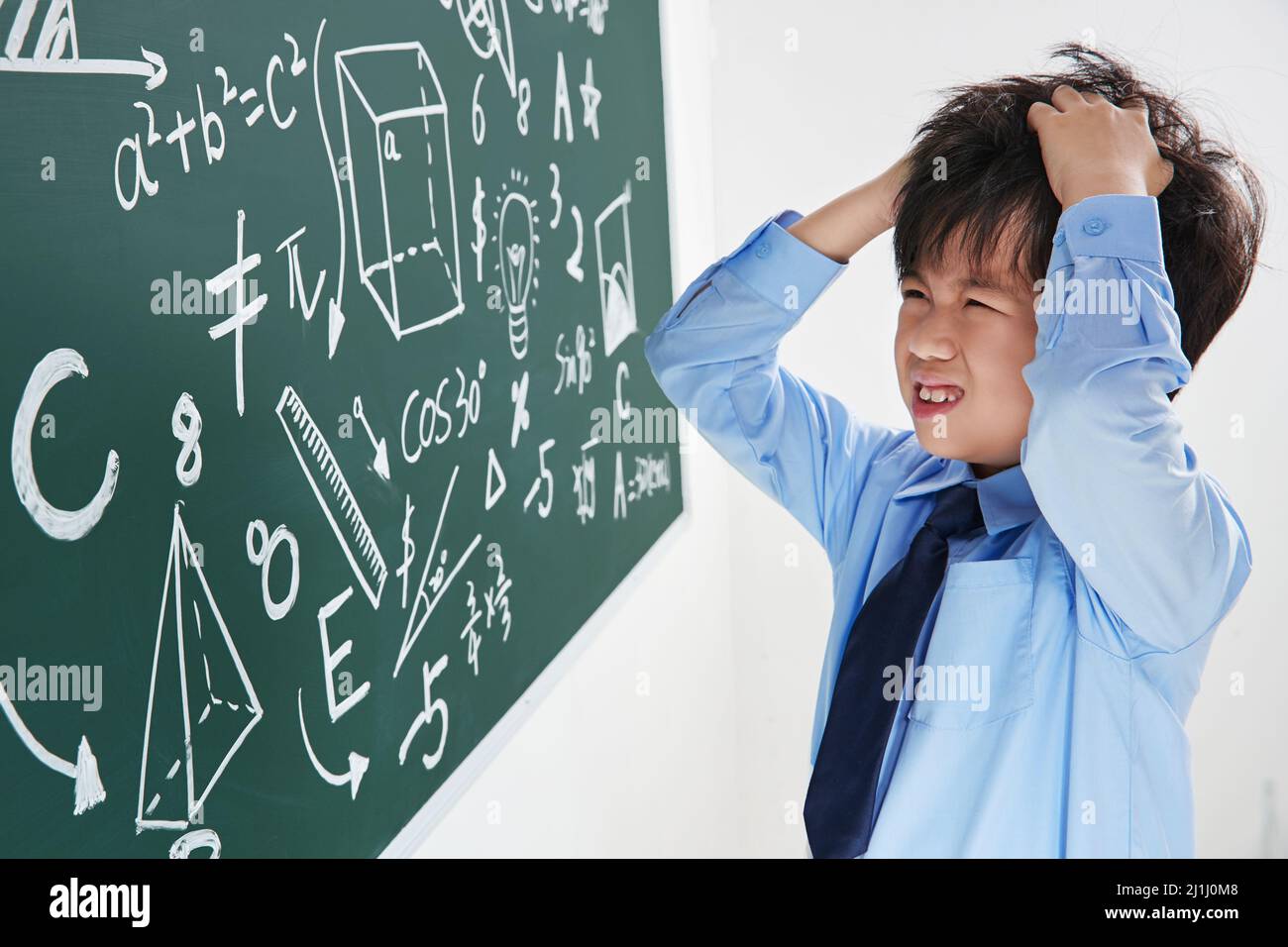 Primary school boys were math problem posed Stock Photo - Alamy