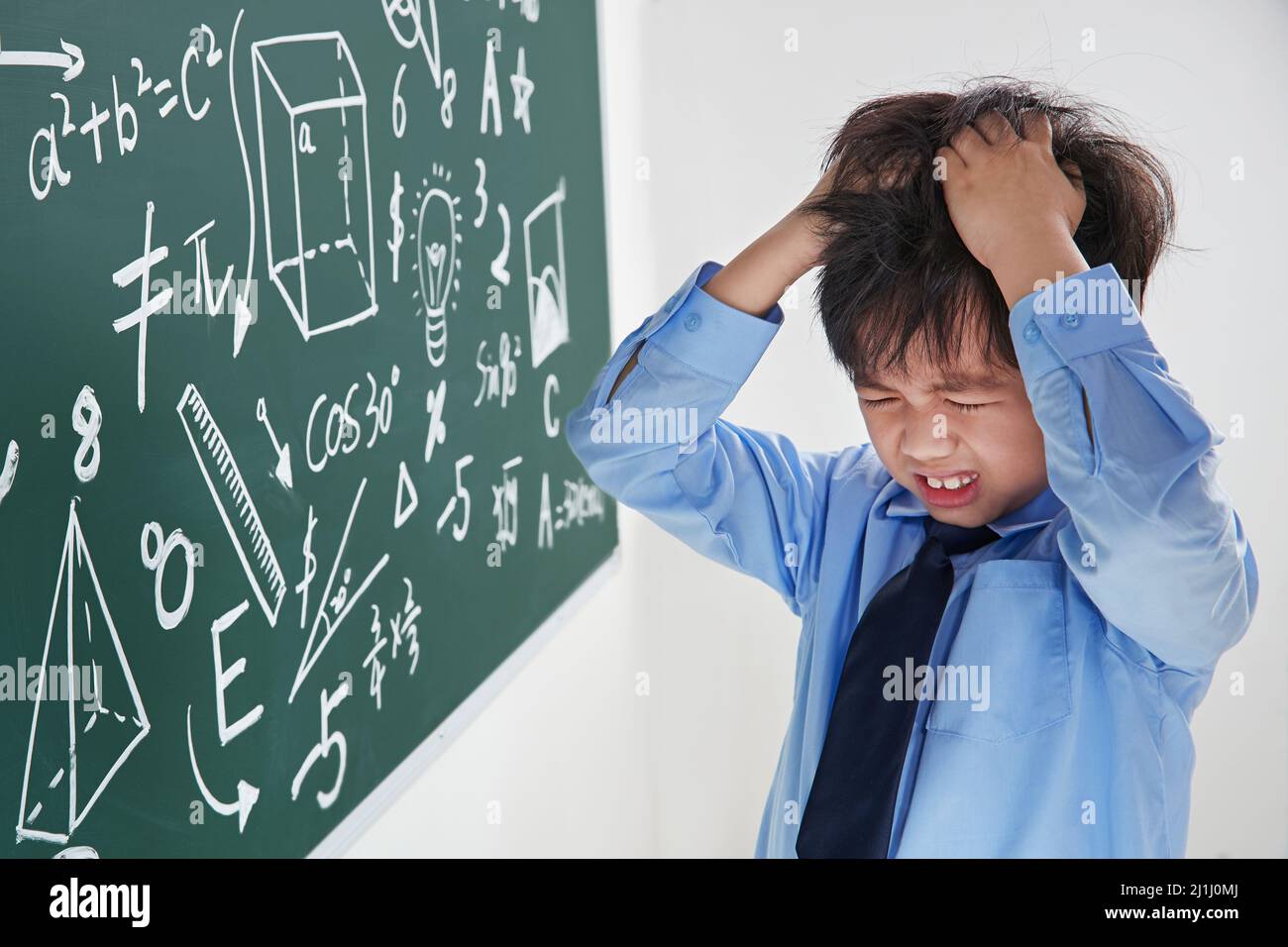 Primary school boys were math problem posed Stock Photo - Alamy