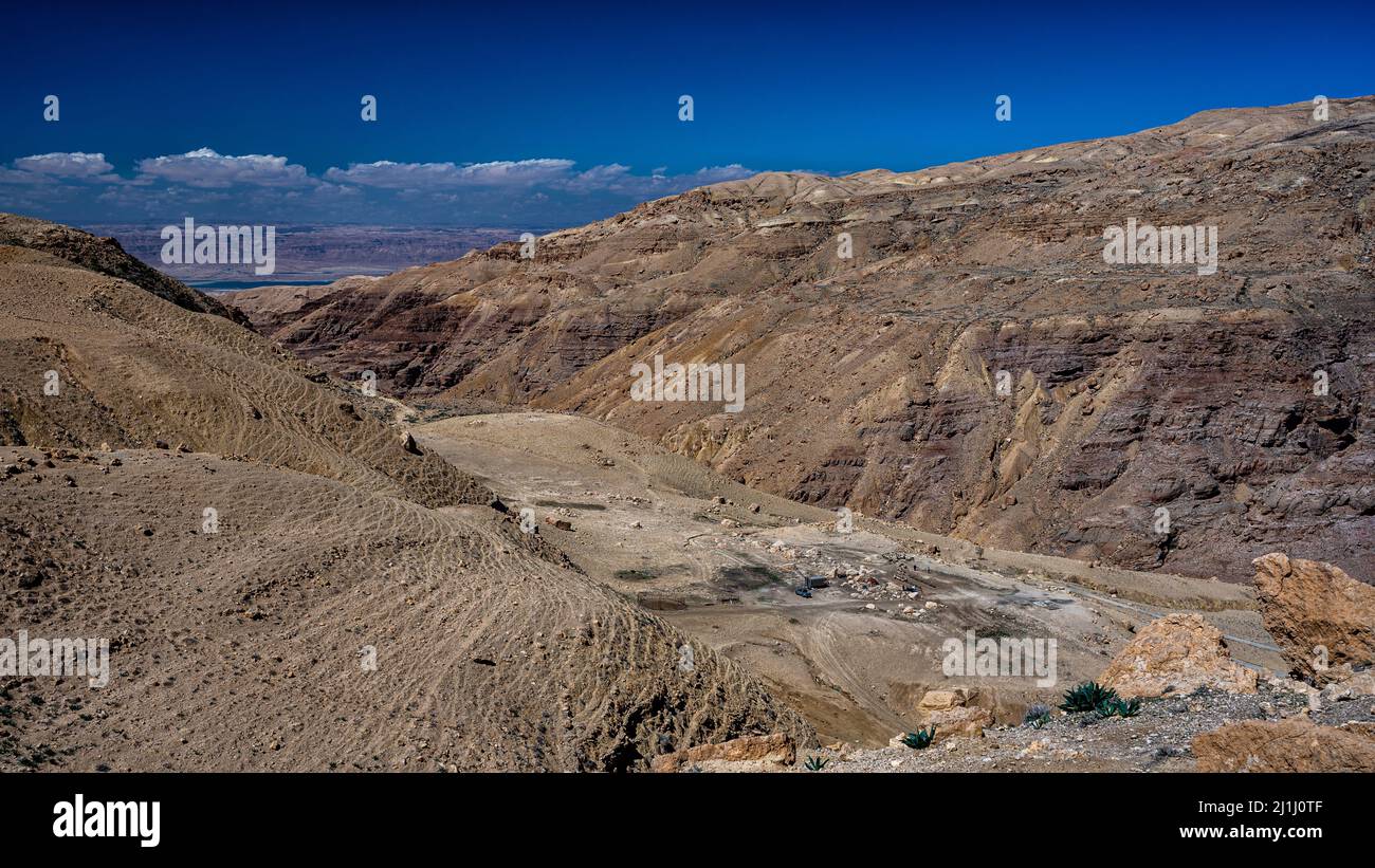 Landscape of the Moab Plateau, Jordan Stock Photo - Alamy