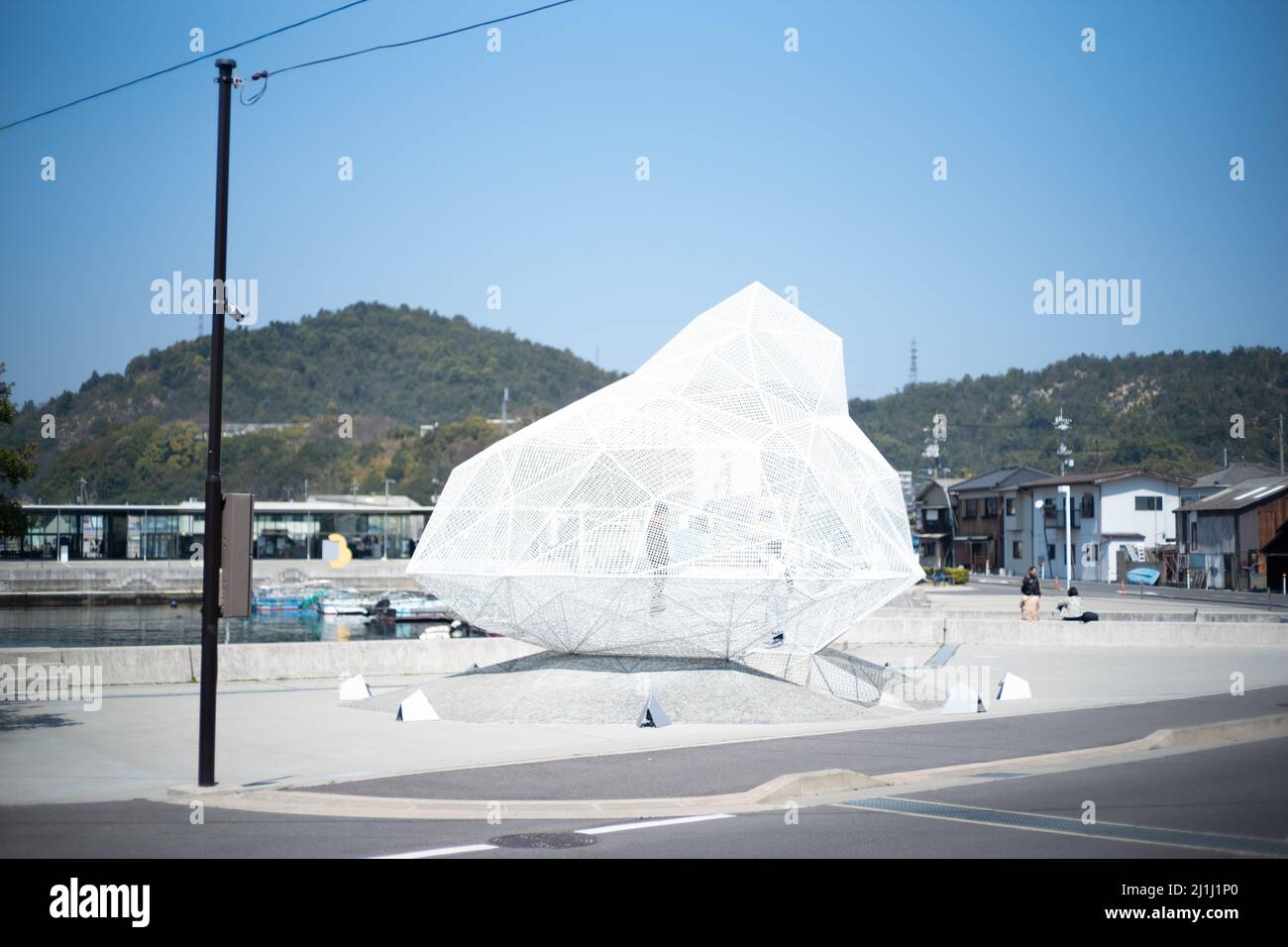 A scenic view of Naoshima Pavilion near Miyanoura Port on Naoshima ...