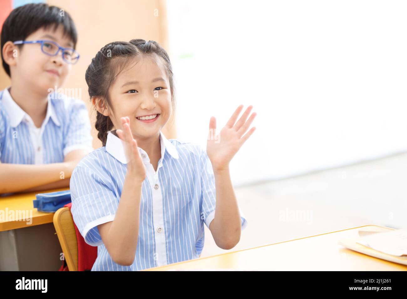Elementary school students in the classroom Stock Photo - Alamy