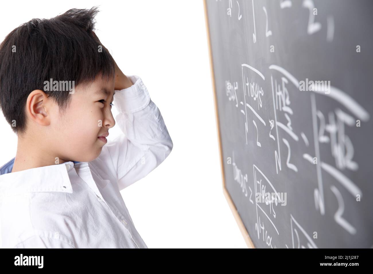 Primary school boys were math problem posed Stock Photo - Alamy
