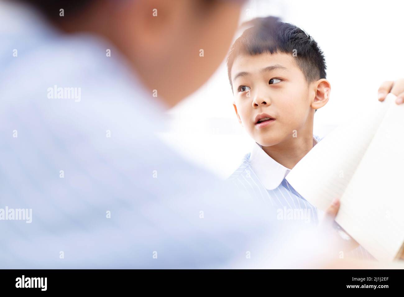 Primary school boy in the classroom Stock Photo - Alamy