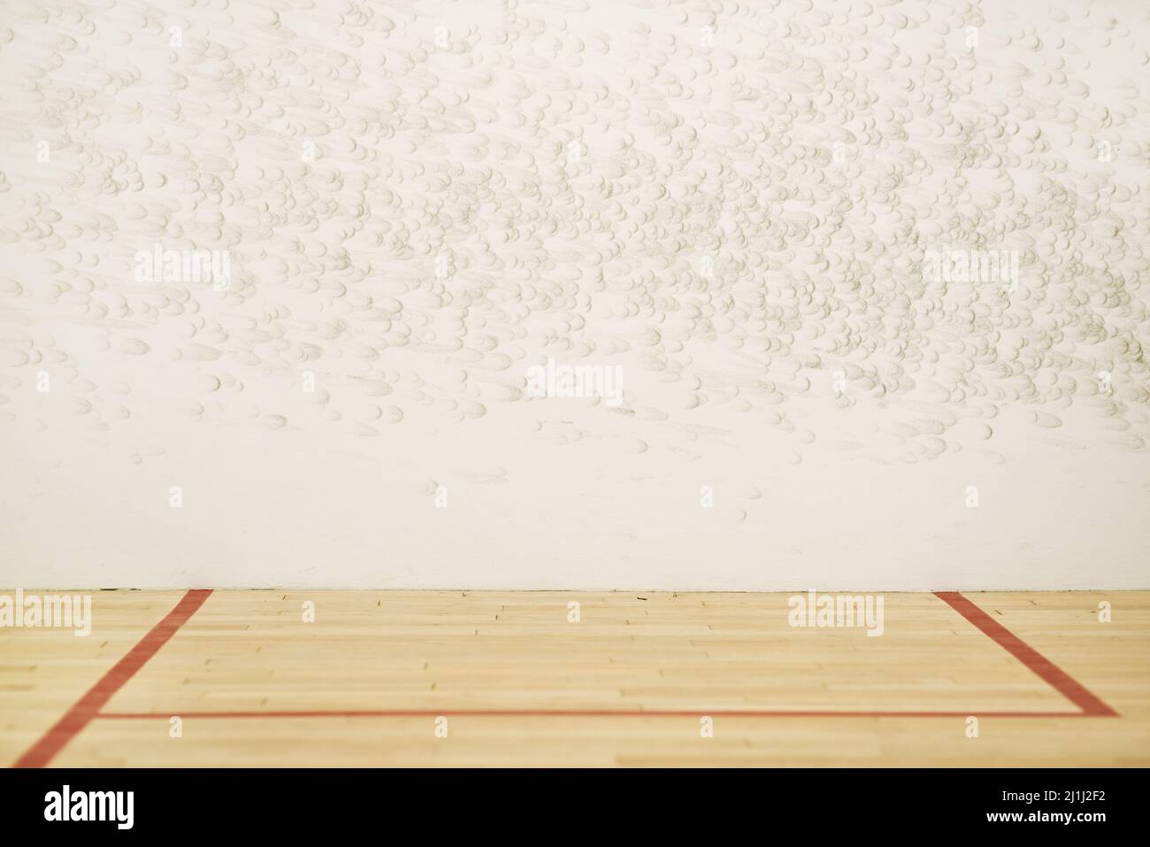 A haven for squash enthusiasts. Shot of an empty squash court Stock ...