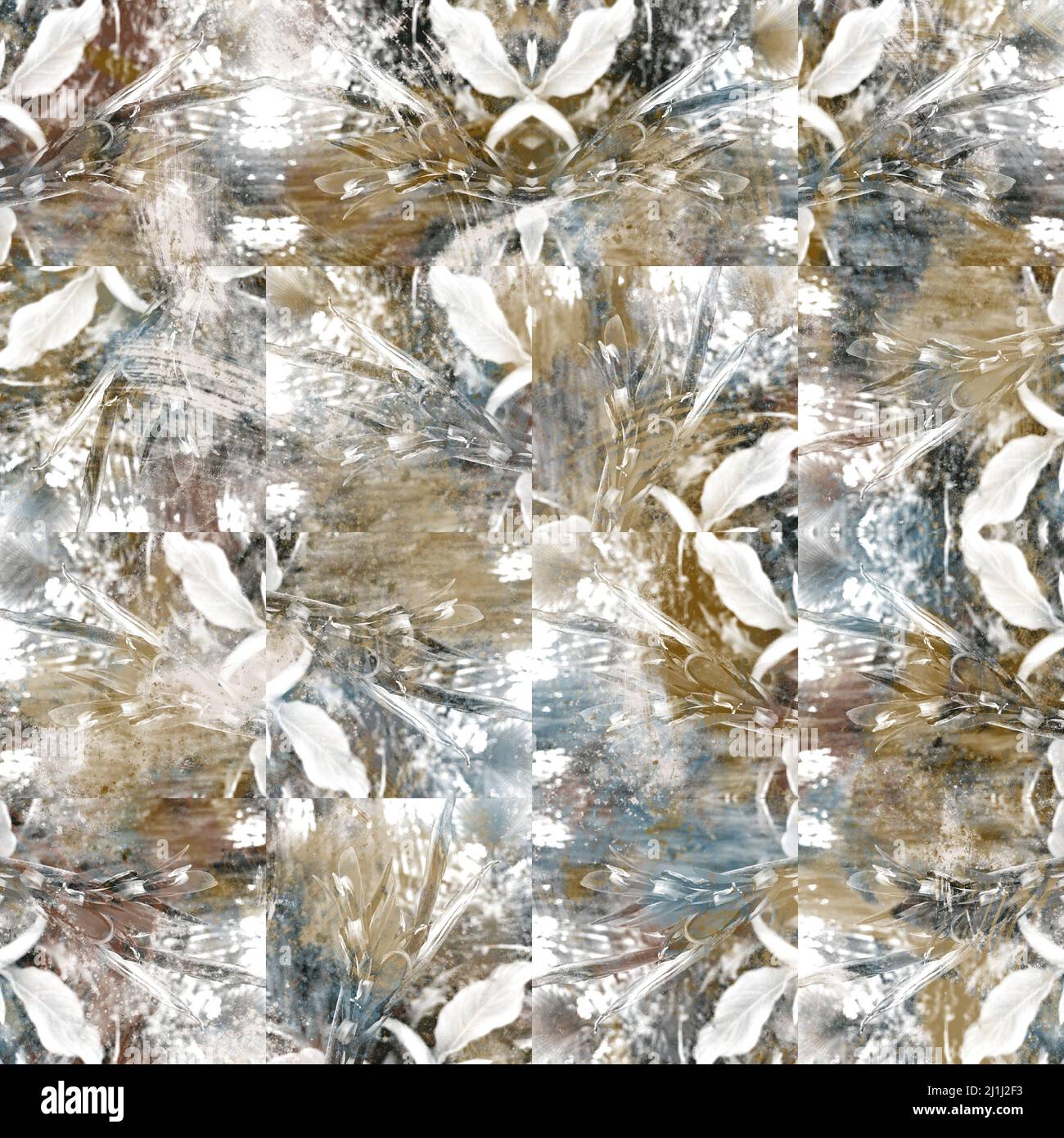 Seamless neutral and white grungy classic abstract surface pattern ...