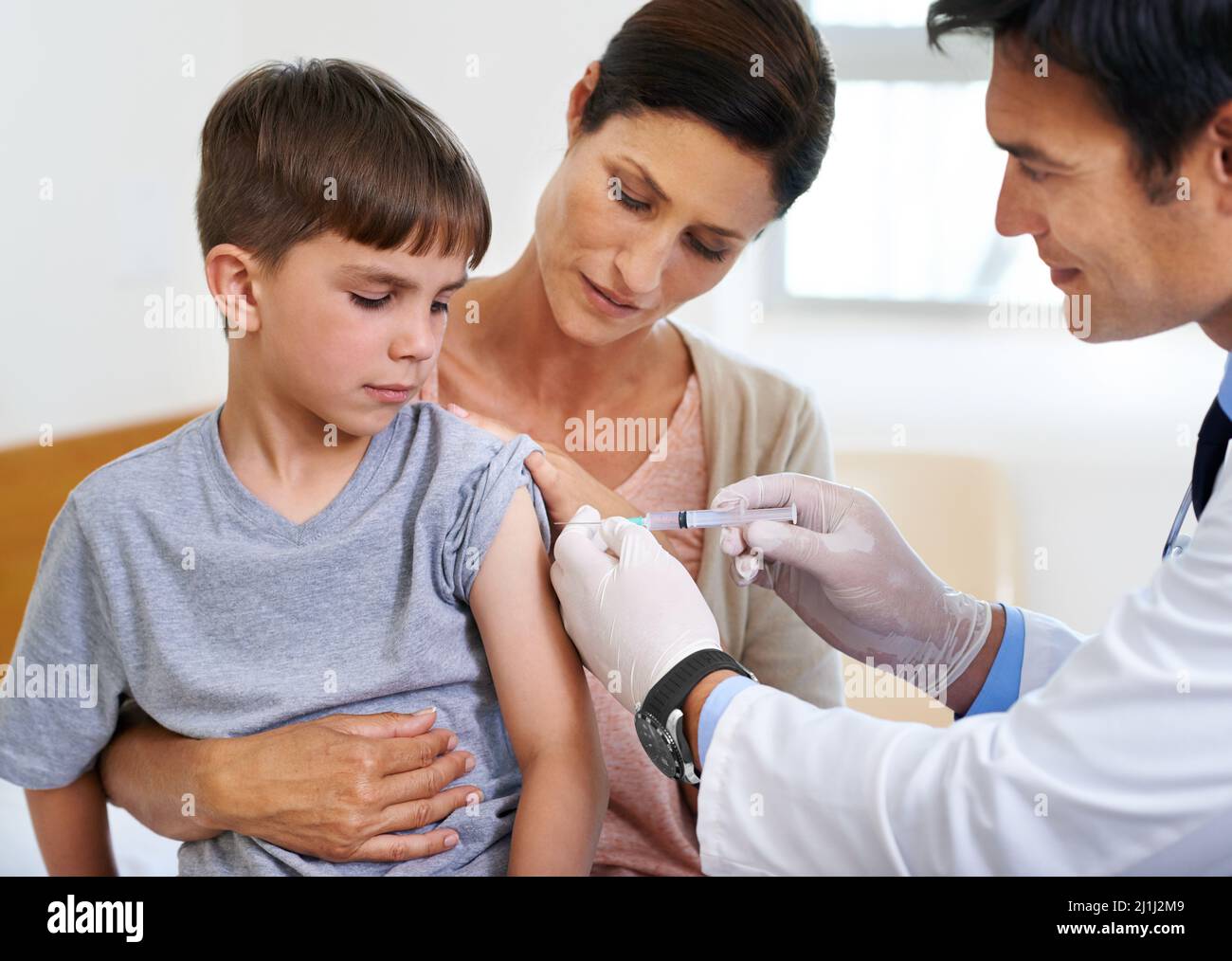 Hope this shot gives me super powers. Shot of a brave young boy ...