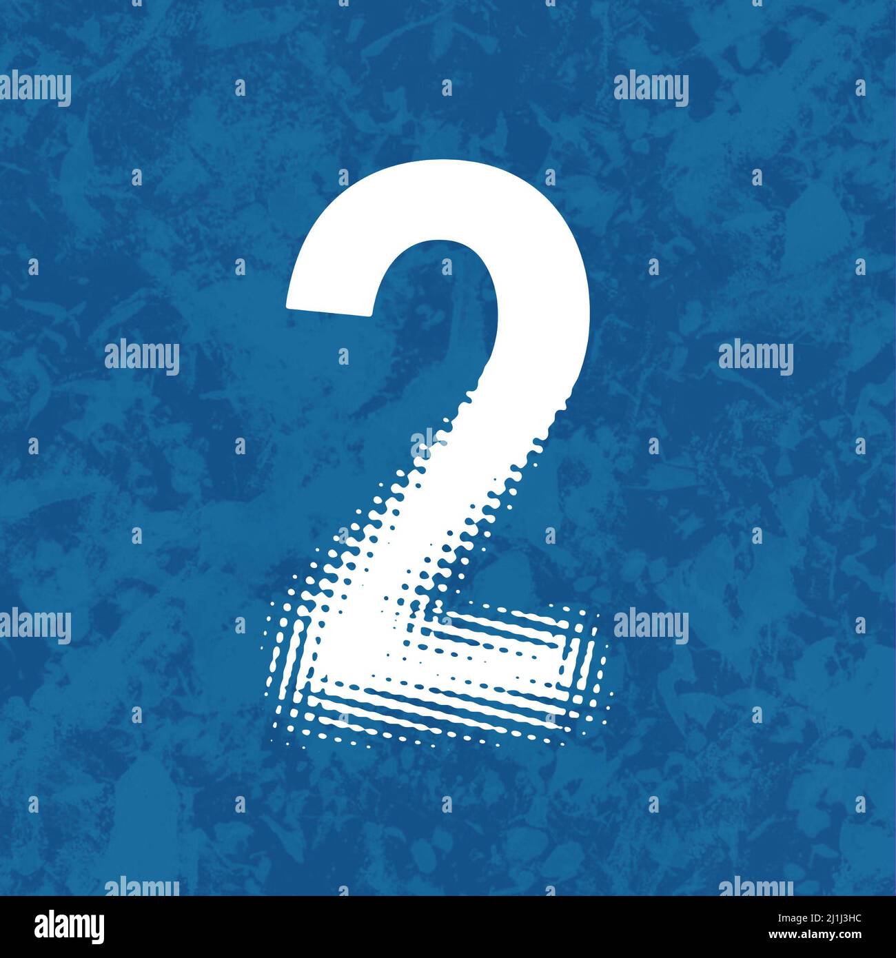 set of white numbers on a blue grunge background, 3d illustration Stock ...