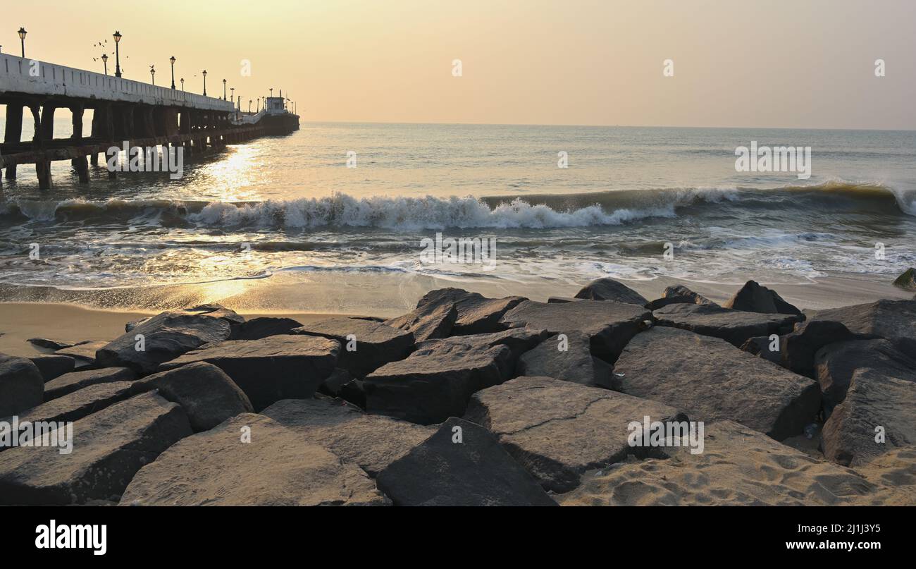 Rocks on the beach Stock Photo - Alamy