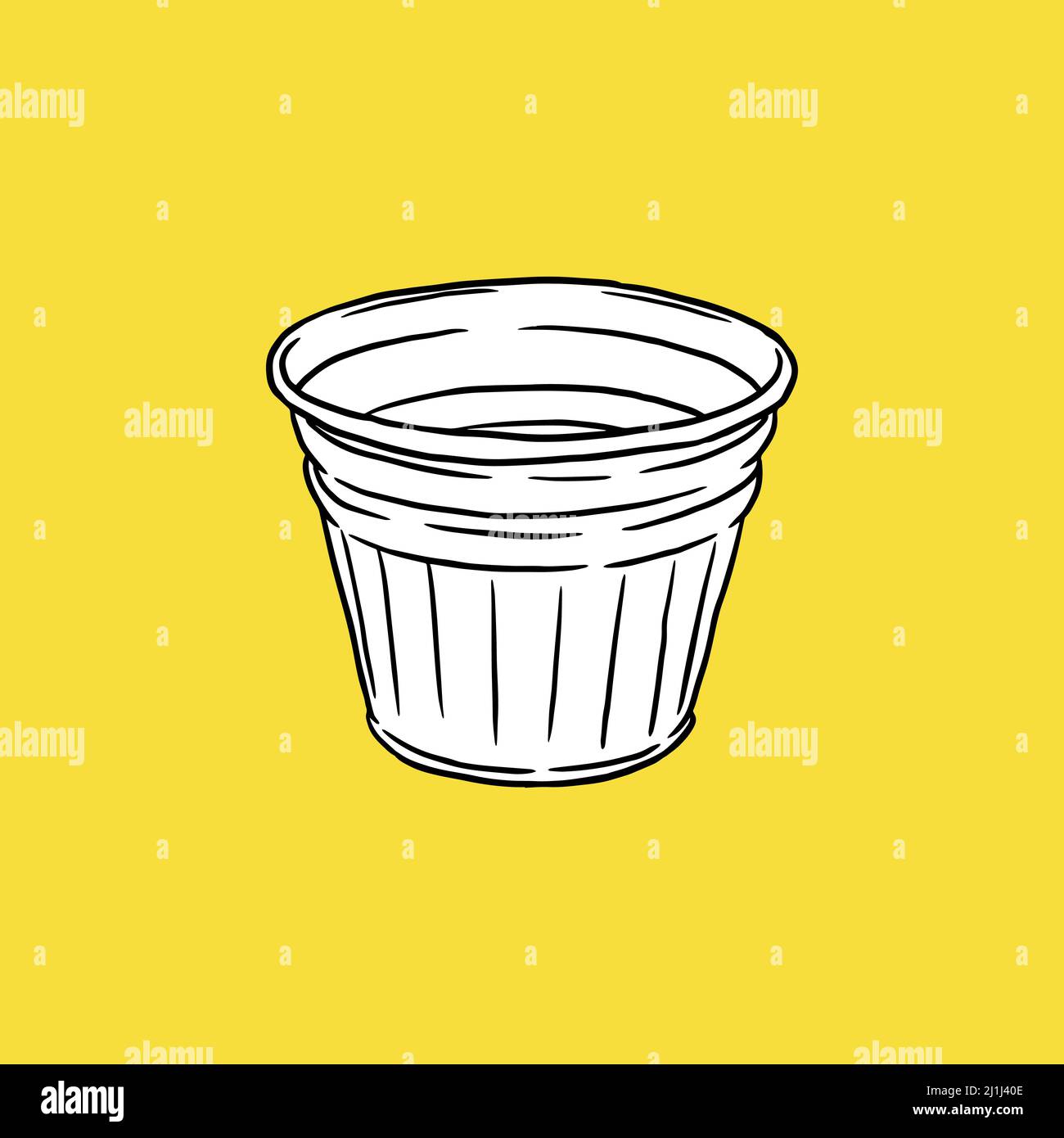 illustration of Tin Pot. Hand drawn. vintage style Stock Vector Image ...