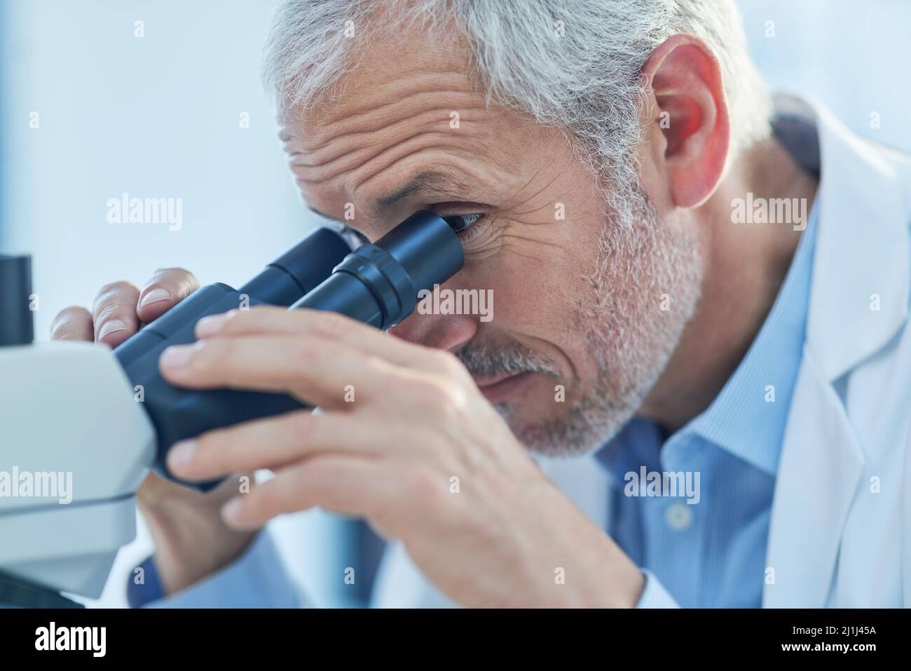 Hes just made a life-changing discovery. Closeup shot of a male ...