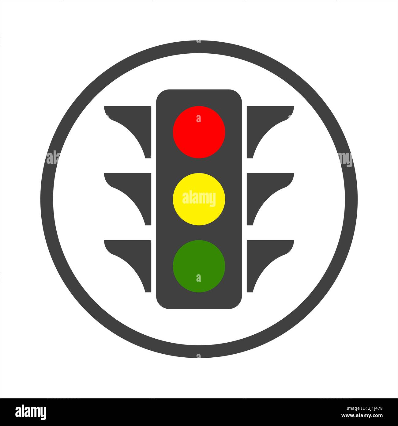 Traffic light icon vector on white background Stock Vector Image & Art ...