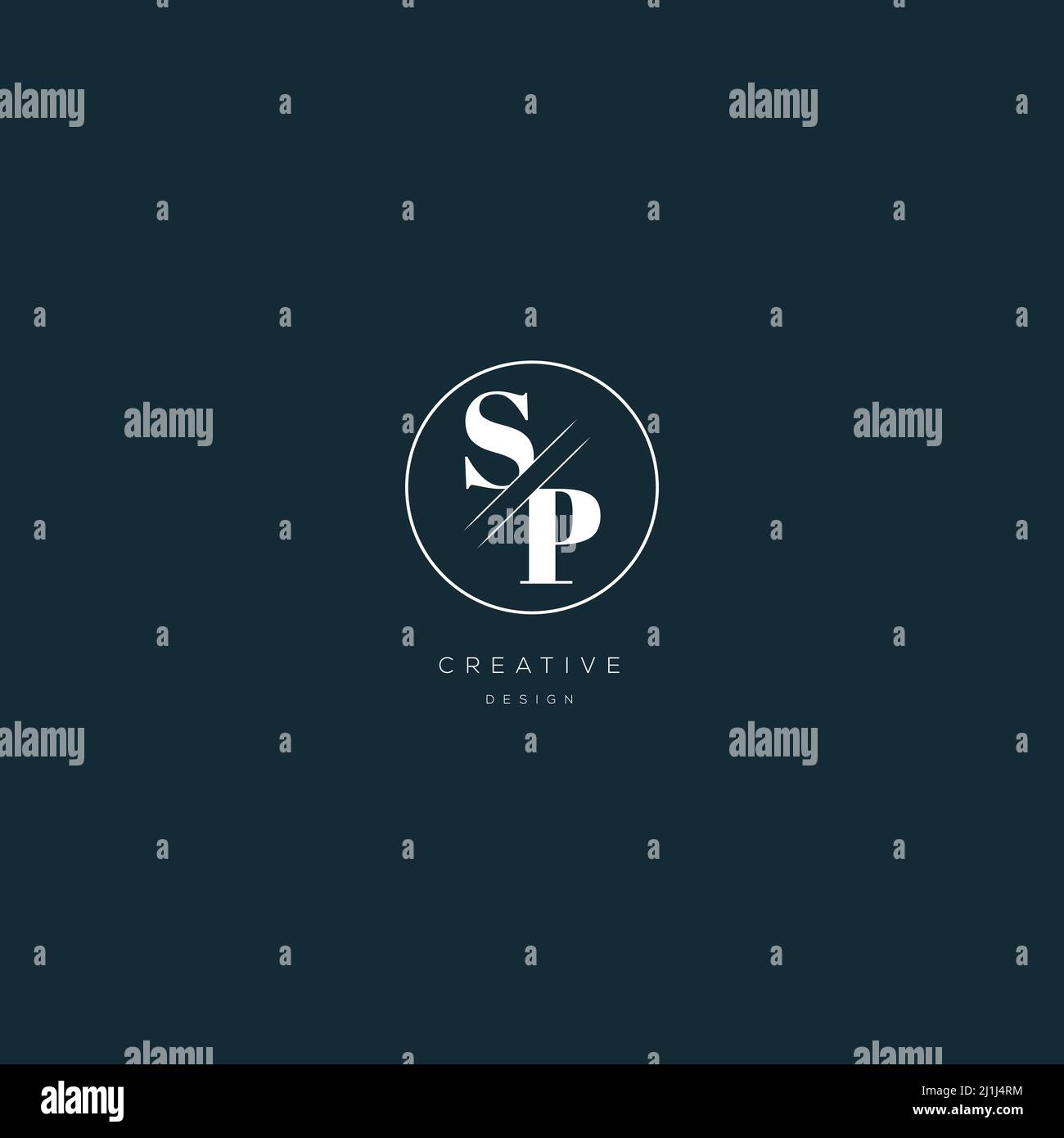 A modern, bold logo letters SP on a dark background. EPS10, Vector ...