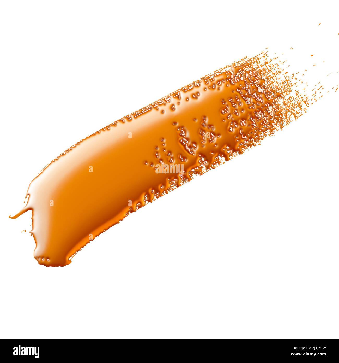 splash of orange paint, 3d illustration on white background Stock Photo ...