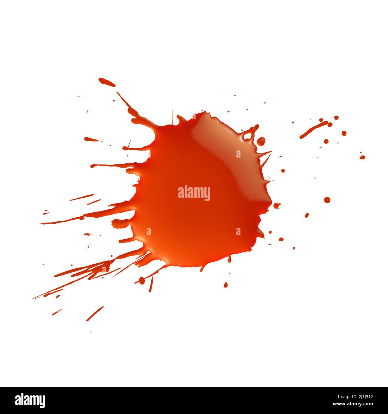 red ink splat, 3d illustration on white background, blood Stock Photo ...