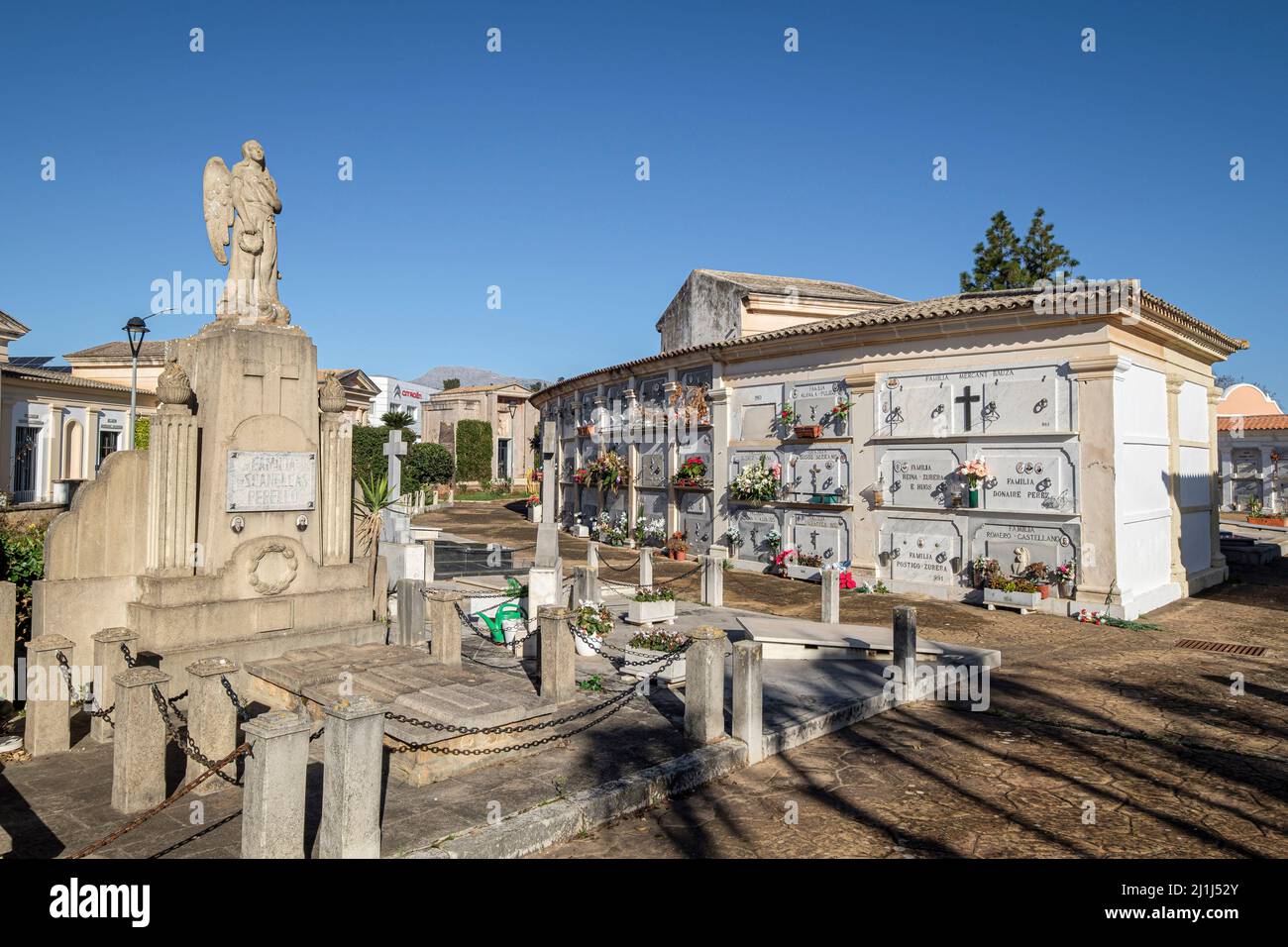 Inca municipal cemetery, established in 1820, niche groupings of curved ...