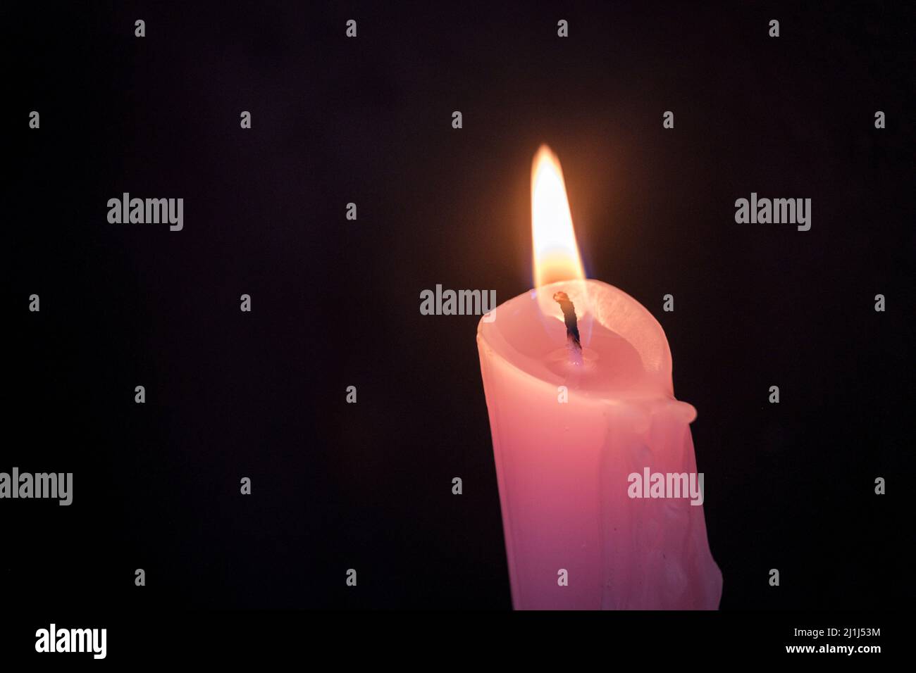 lit candle, Inca municipal cemetery, established in 1820, Majorca ...
