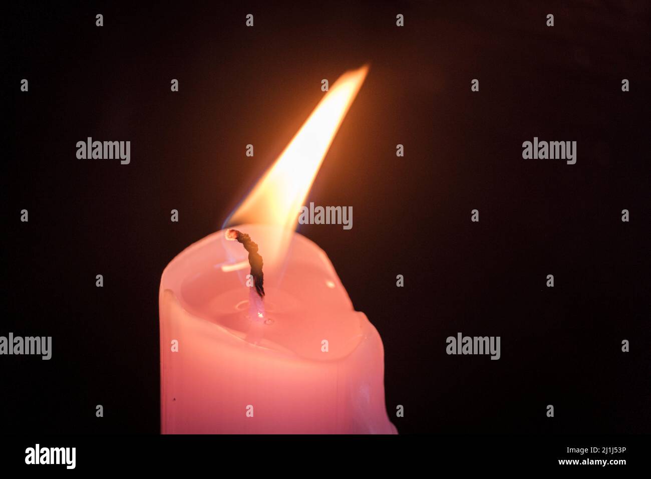 lit candle, Inca municipal cemetery, established in 1820, Majorca ...