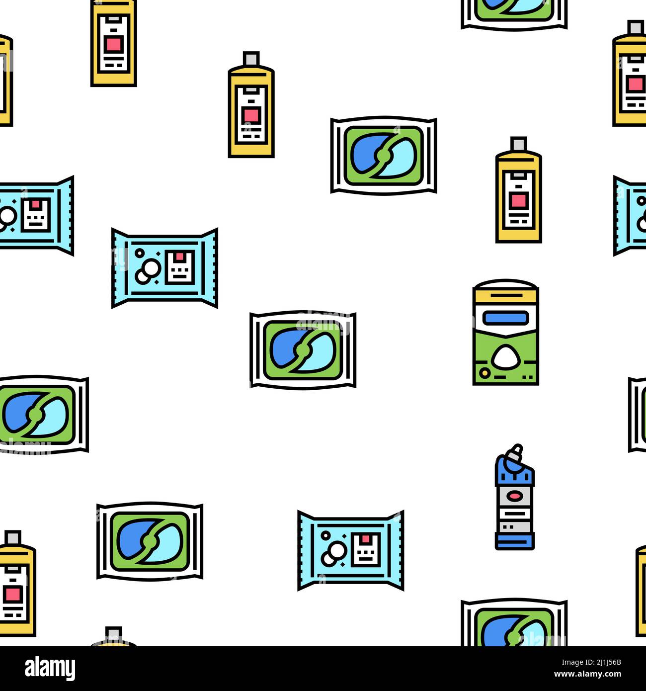 Detergent Organic Laundry Soap Vector Seamless Pattern Stock Vector ...