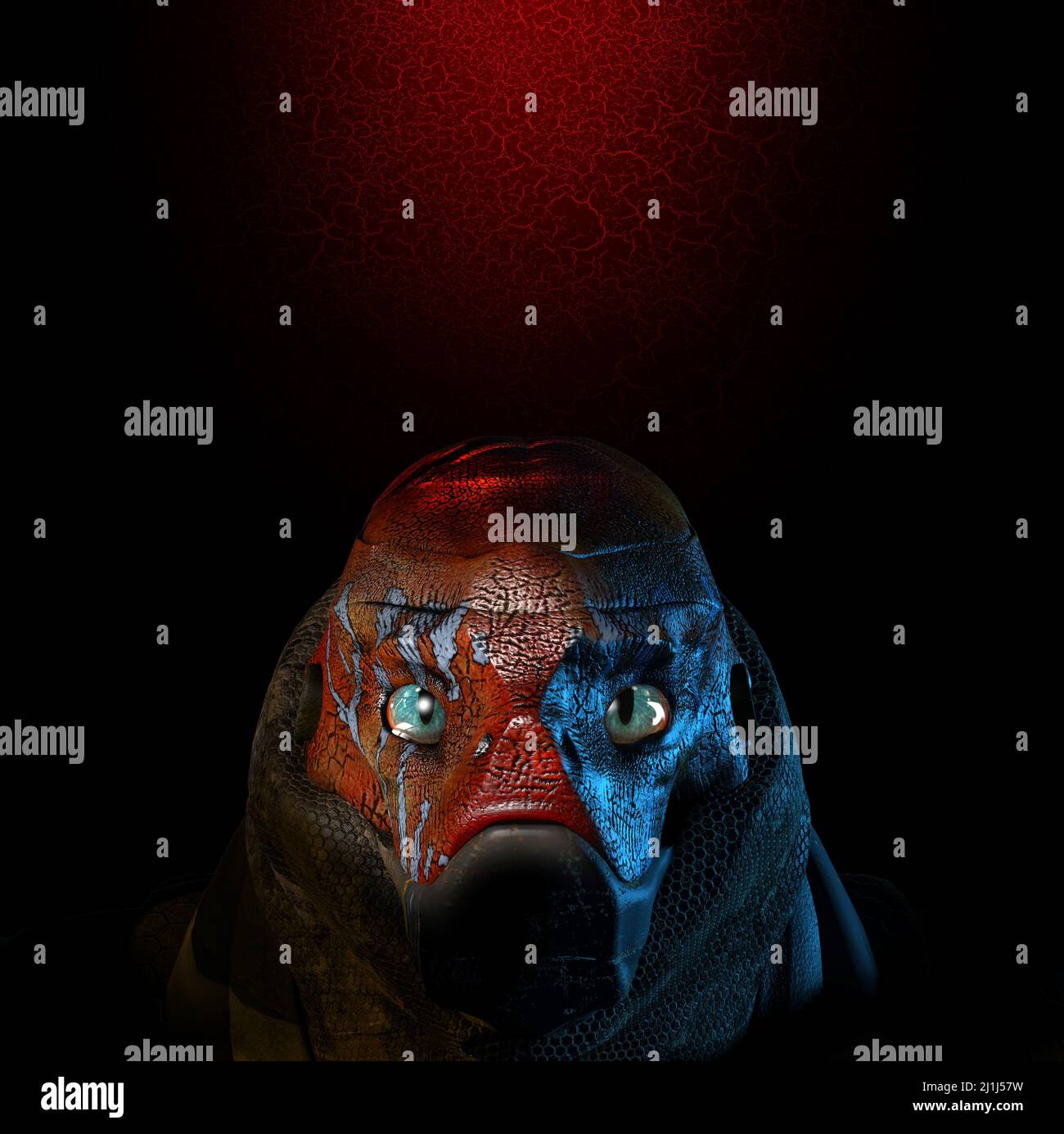 evil alien creature, 3d illustration, dark background Stock Photo - Alamy