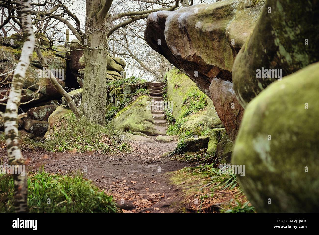 Rowtor Rocks in Birchover, Peak District, UK Stock Photo - Alamy