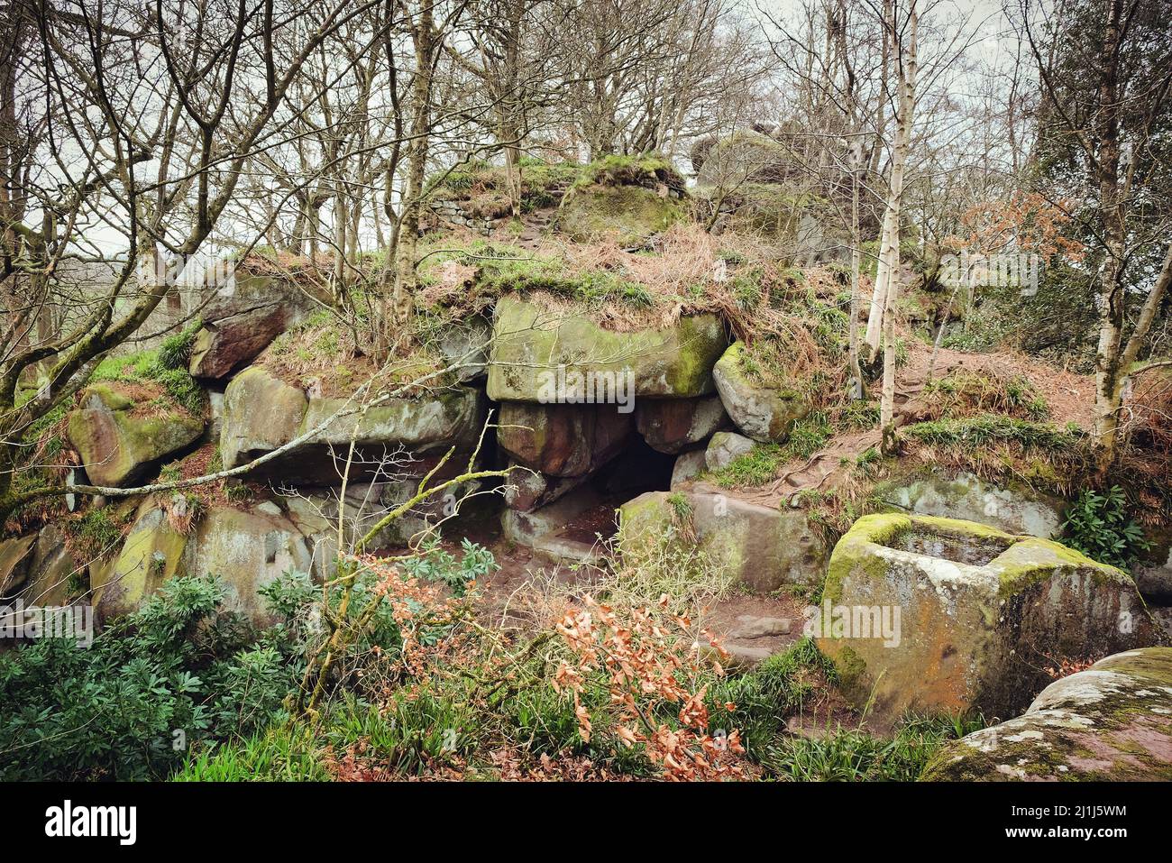 Rowtor Rocks in Birchover, Peak District, UK Stock Photo - Alamy