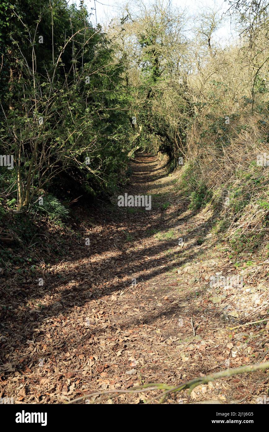 The Nailbourne without water from Rose Lane, Bishopsbourne, Canterbury ...