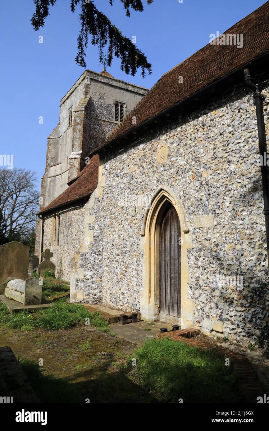 View of exterior of St Mary's church on Crows Camp Road, Bishopsbourne ...