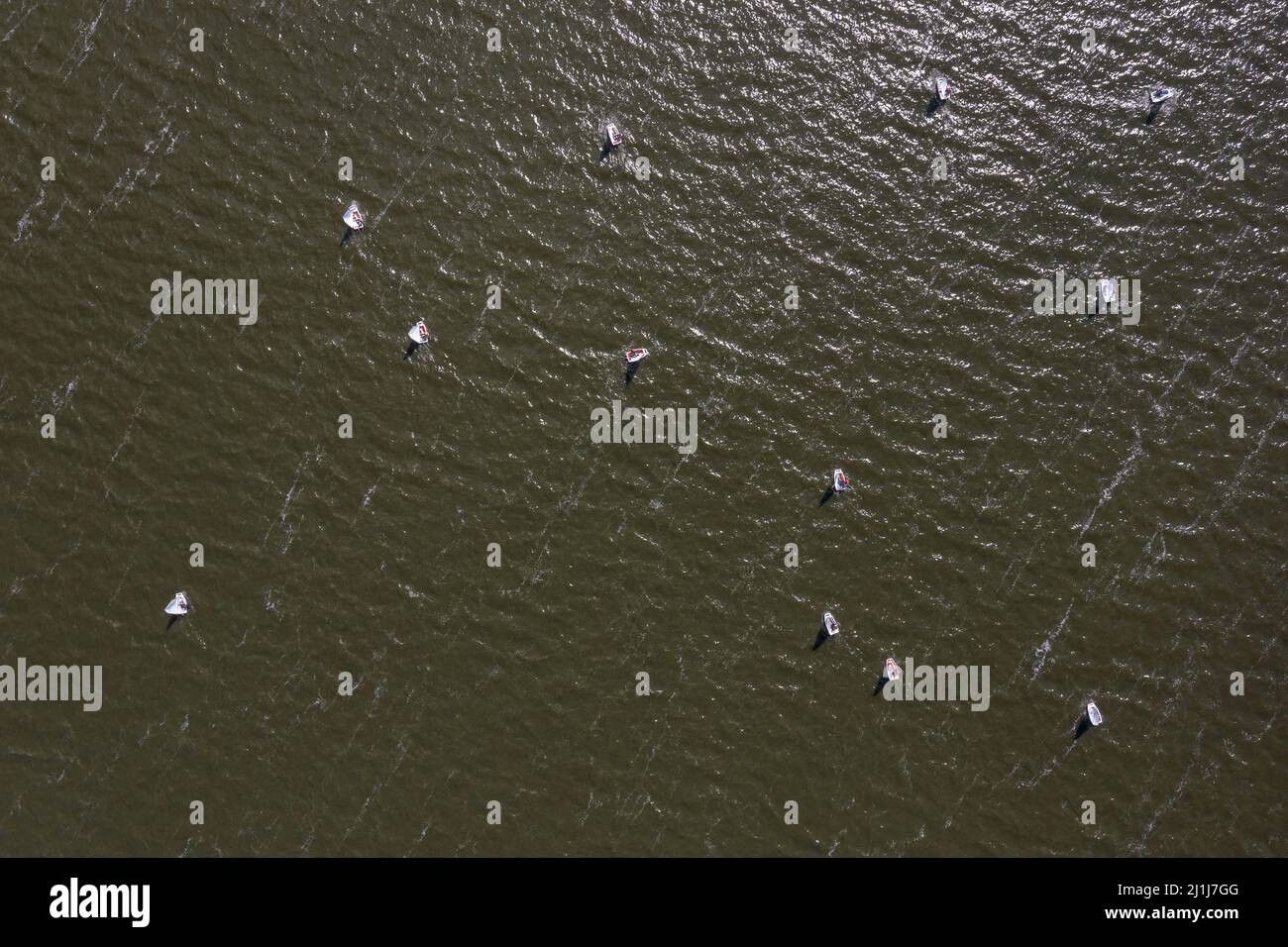 Aerial view group boats hi-res stock photography and images - Alamy