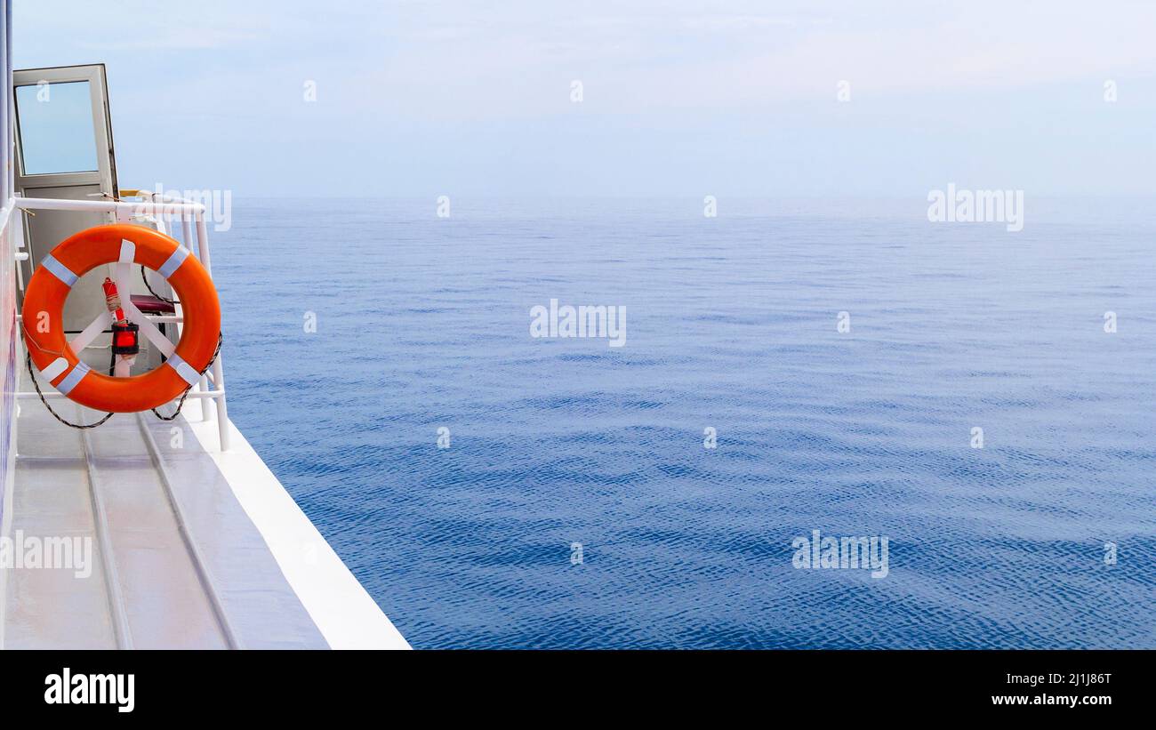 Lifebuoy against blue sky hi-res stock photography and images - Alamy