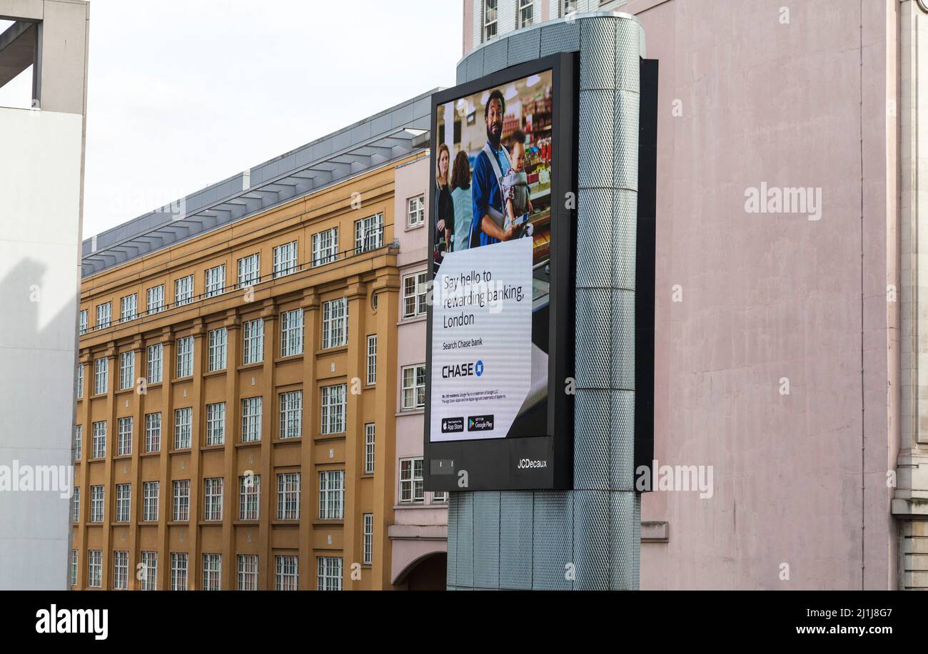 Modern Technology Electronic Advertising Hoarding On The Side Of A ...