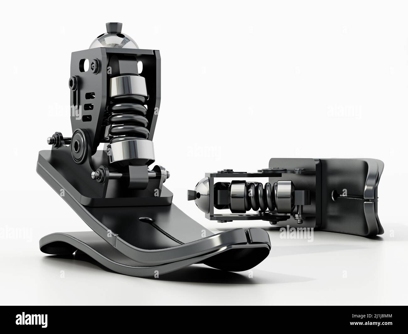 Robotic legs isolated on white background. 3D illustration Stock Photo ...