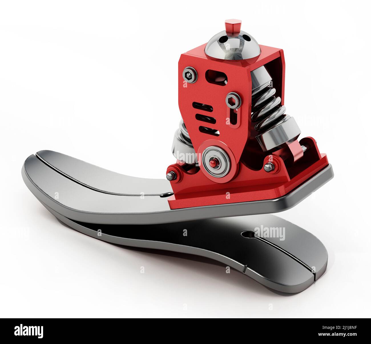 Robotic leg isolated on white background. 3D illustration Stock Photo ...